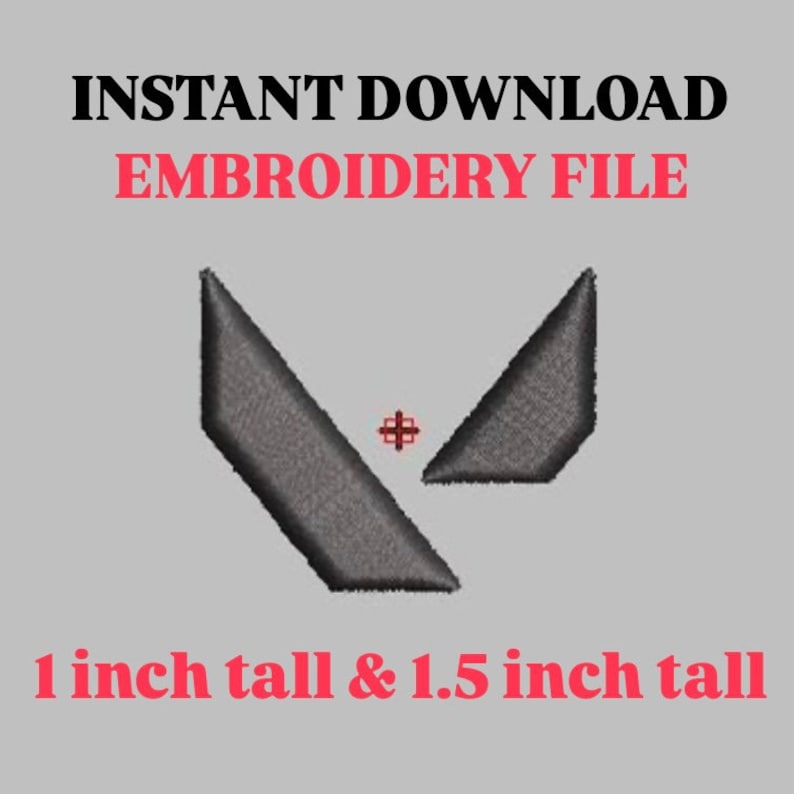 EMBROIDERY DST FILE Valorant Logo for Hat/beanie Size - Etsy