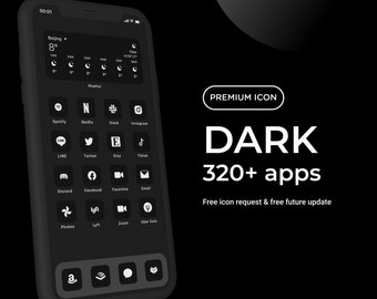 Dark Icon Pack | Etsy