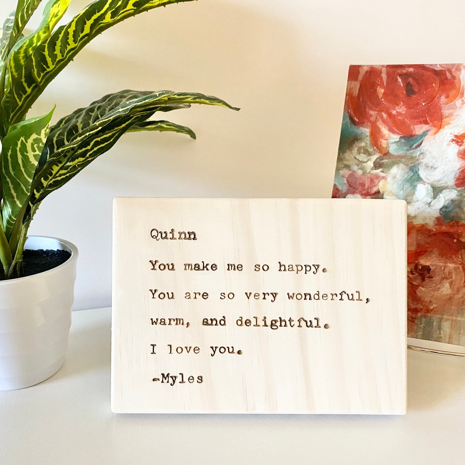 Custom Handwriting, Handwriting Gift, Custom Engraved Note, Handwriting ...