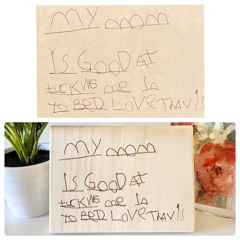 Custom Handwriting Handwriting Gift Custom Engraved Note - Etsy