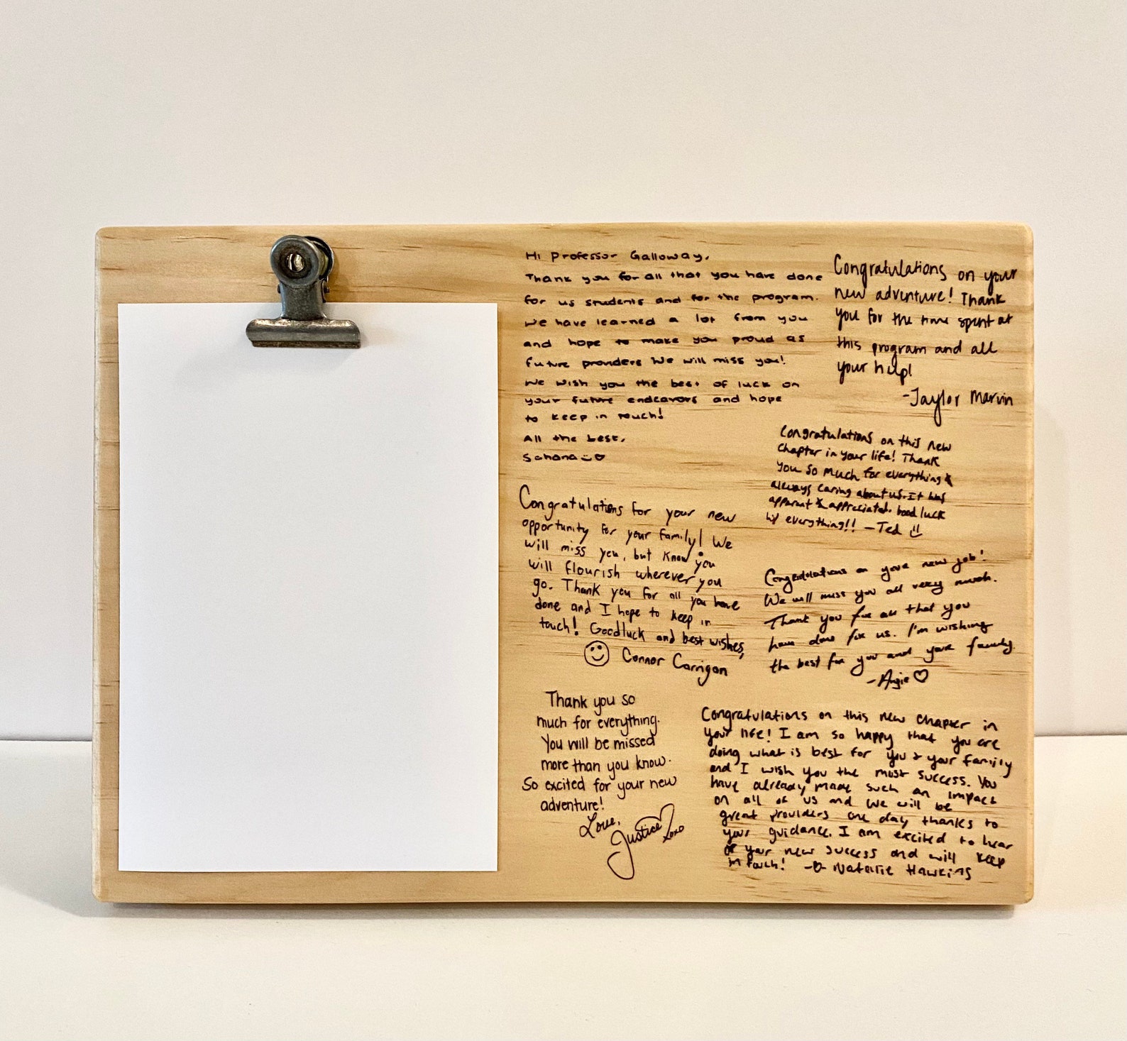 Custom Engraved Note Engraved Note Handwritten Note on Wood - Etsy