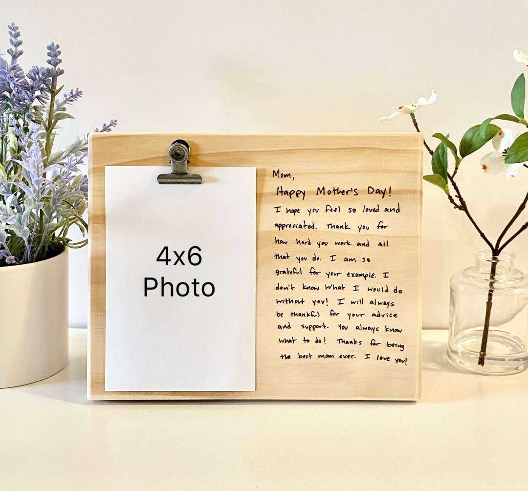 Handwritten Note Engraved on Wood, Custom Engraved Note, Handwriting ...
