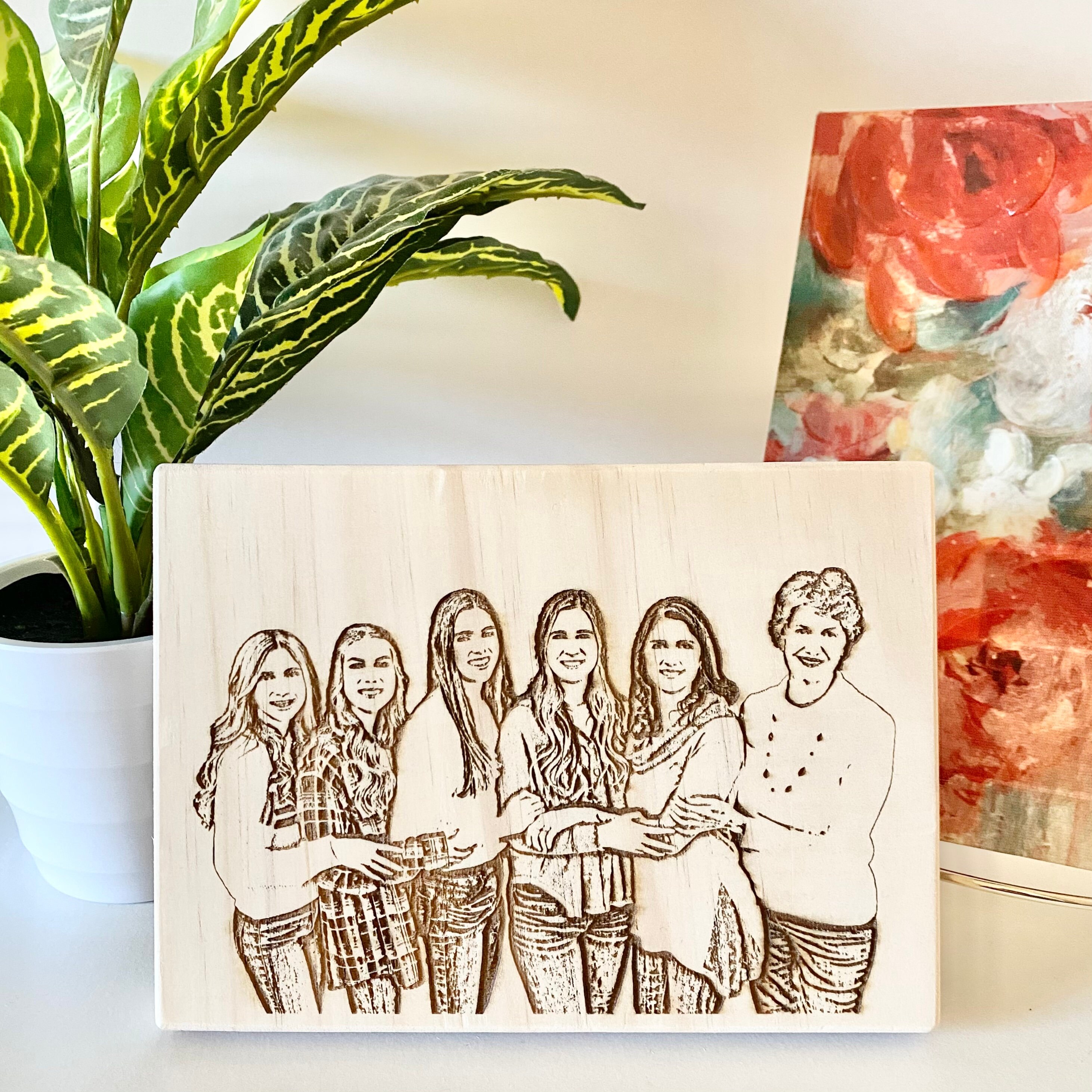 Laser Engraved Photo Engraved Wood Photo Engraved Photo | Etsy