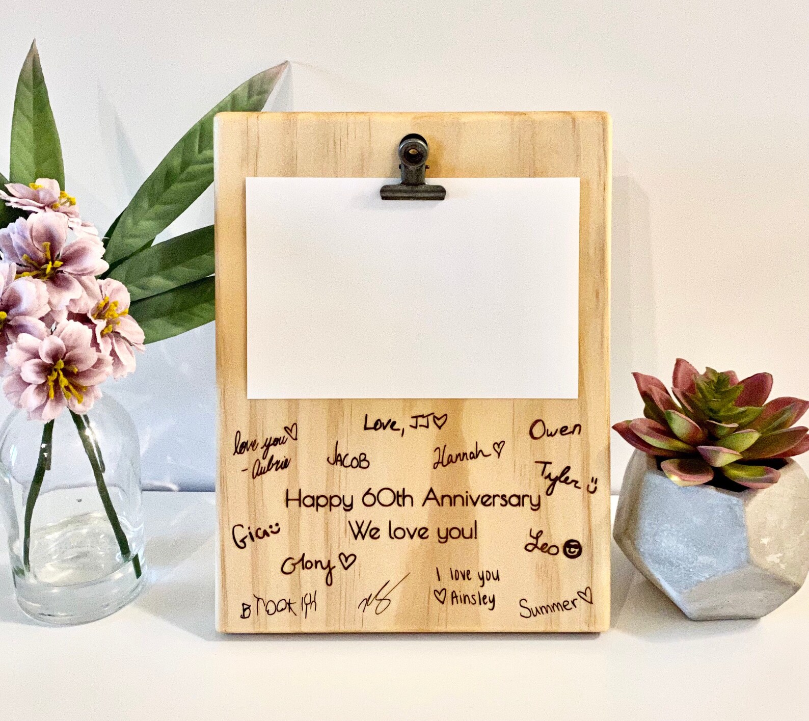 Custom Engraved Note Engraved Note Handwritten Note on Wood - Etsy