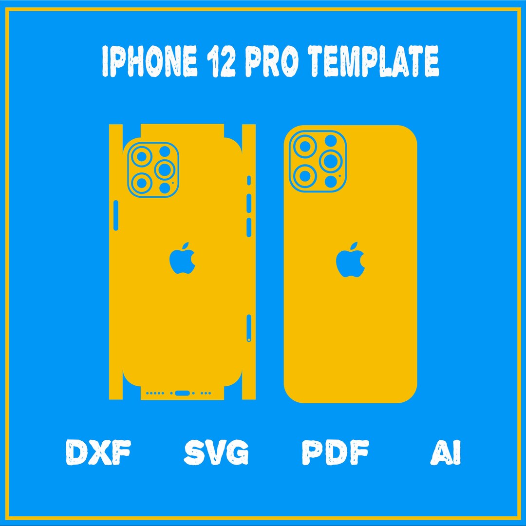 IPhone 12 Pro Full Wrap Skin Cutting Template Dxf, SVG, EPS, Aİ, Pdf ...