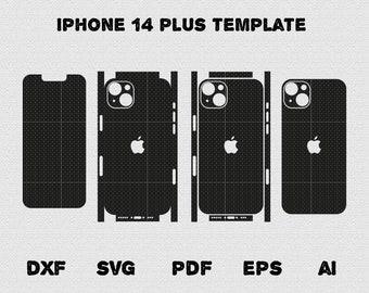 Apple iPhone 14 Pro Full Wrap Skin Cutting Template Dxf, SVG, EPS, Aİ ...