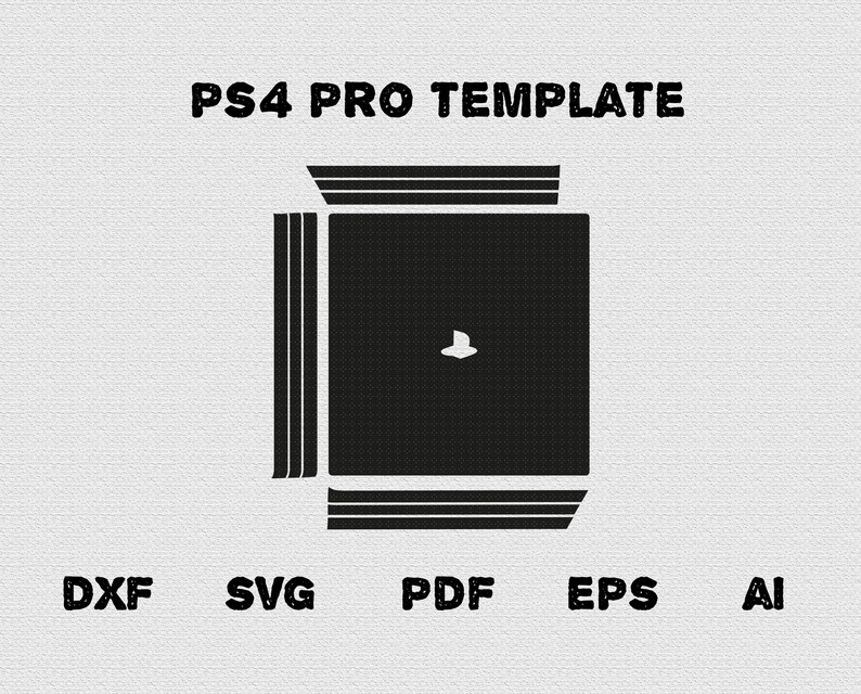 PS4 pro skin template Playstation 4 pro Console Template | Etsy