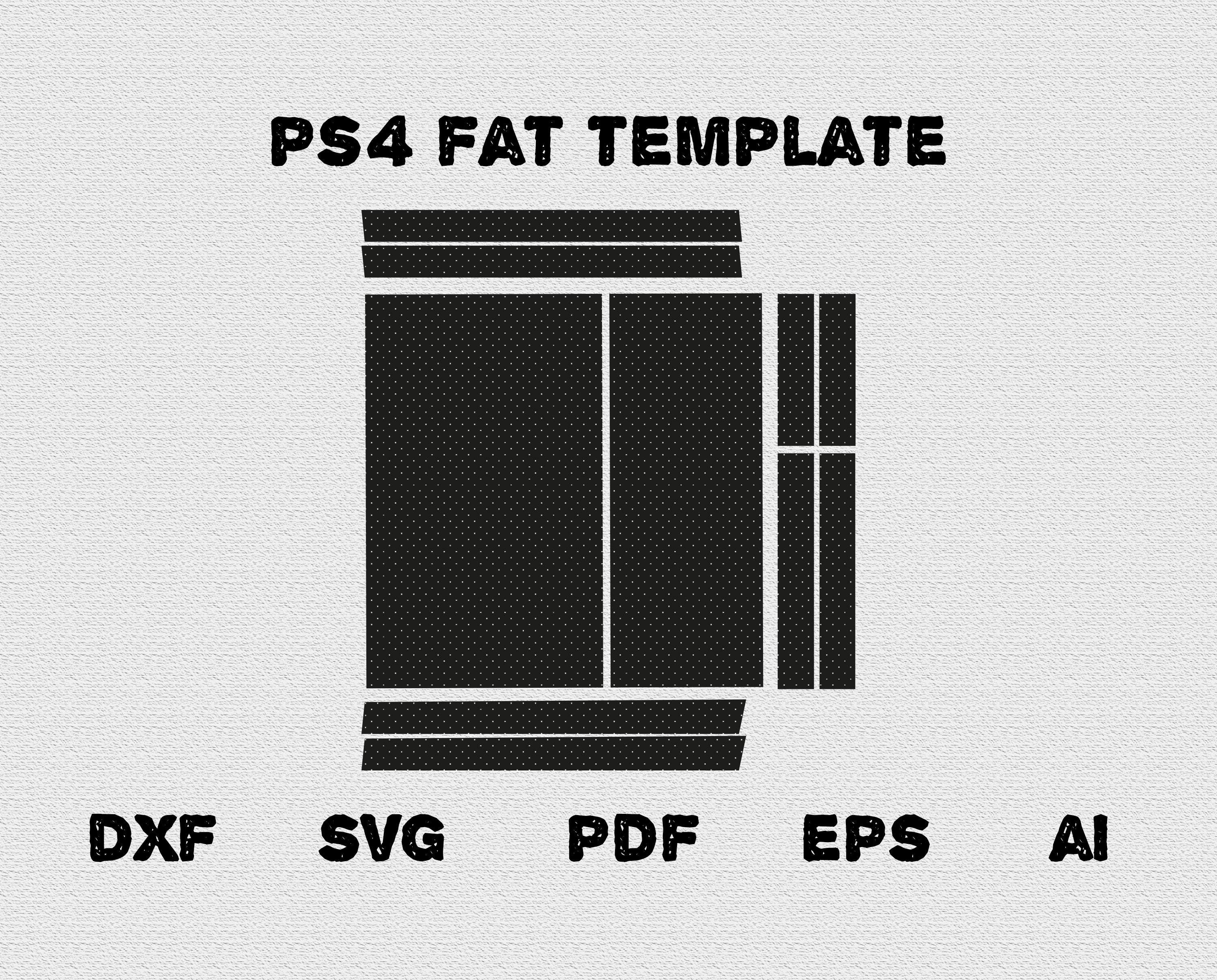 PS4 fat skin template Playstation 4 fat Console Template | Etsy
