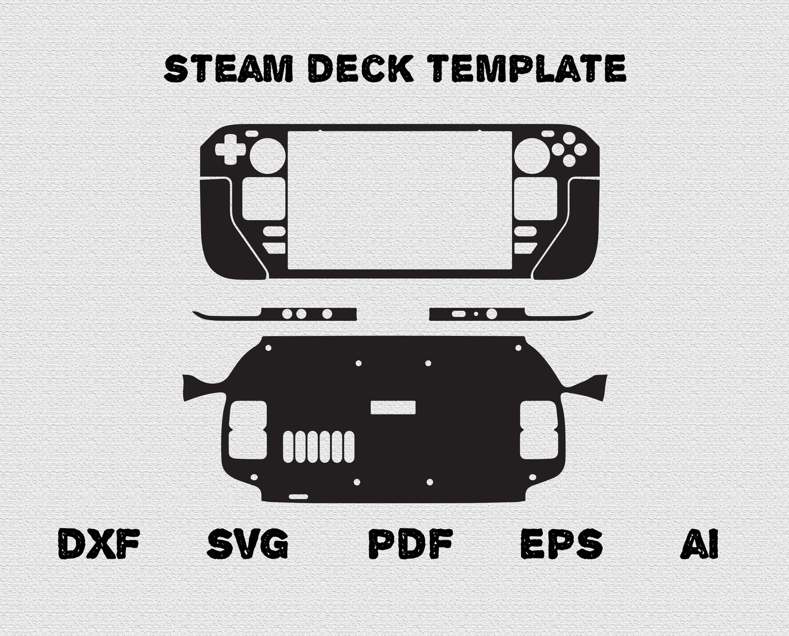 Steam Deck Skin Template SVG Cut File Steam Deck Console Full - Etsy UK