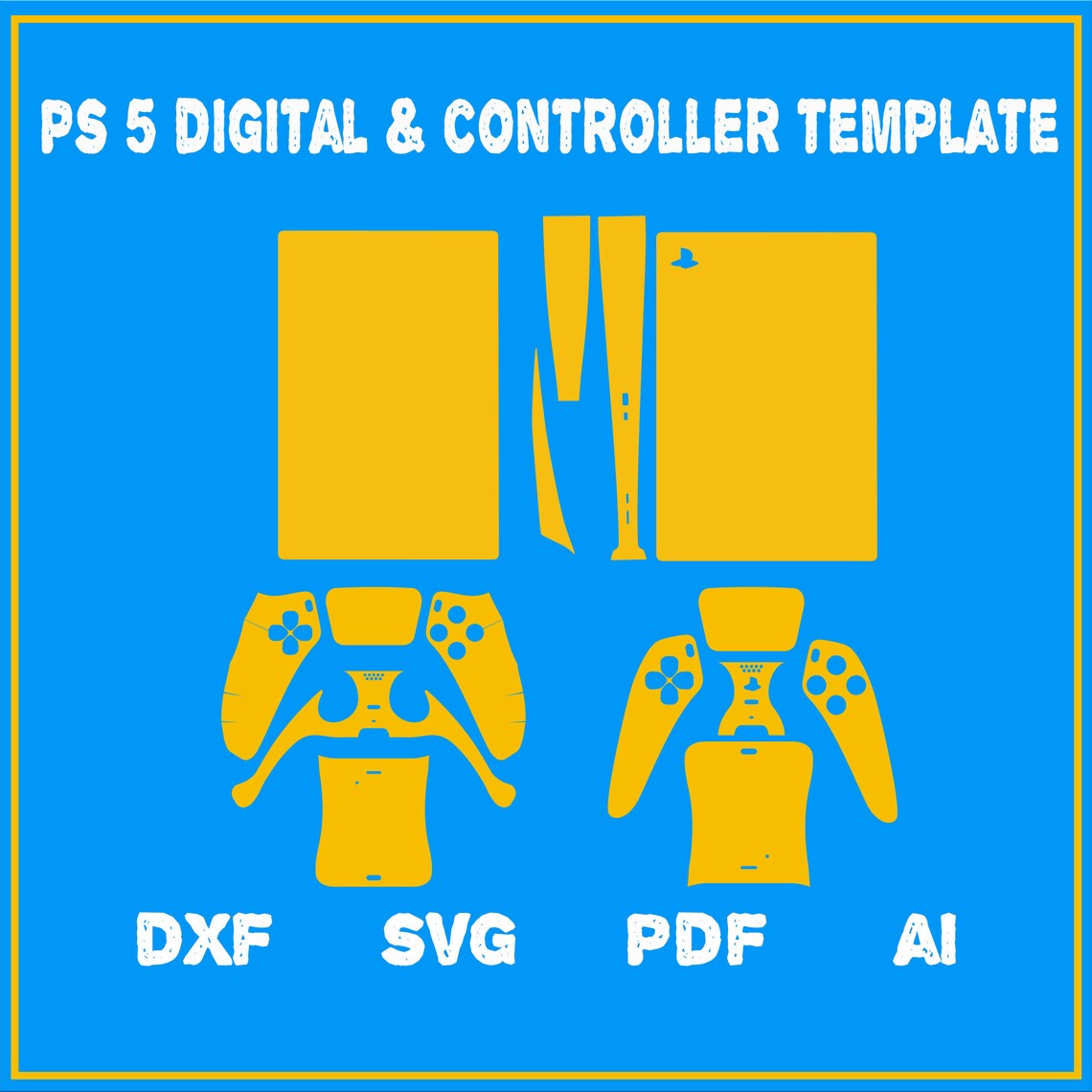 PS5 Bundle Skin Template , Ps5 Controller, Playstation 5 Digital ...