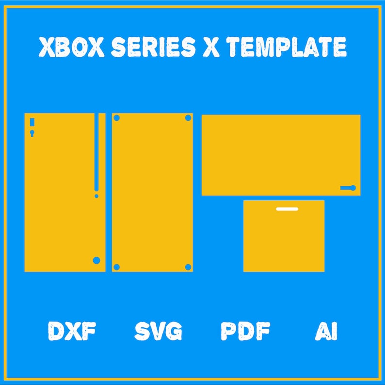 Xbox Series X Skin Full Wrap Skin Cutting Template Dxf, SVG, EPS, Aİ ...