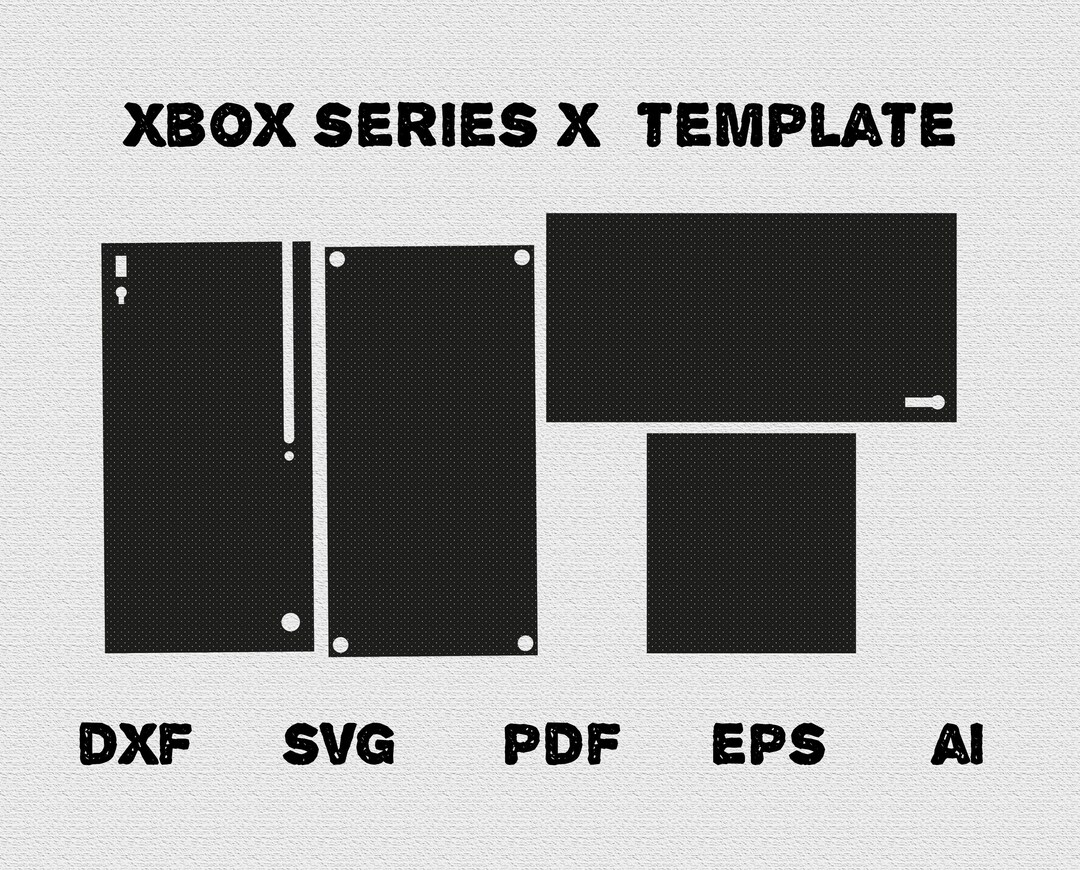 Xbox Series X Skin Full Wrap Skin Cutting Template Dxf, SVG, EPS, Aİ ...