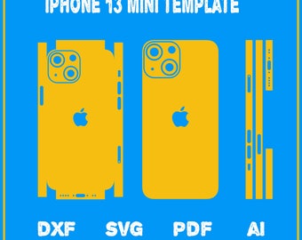 IPhone 13 Mini Full Wrap Skin Template - Etsy