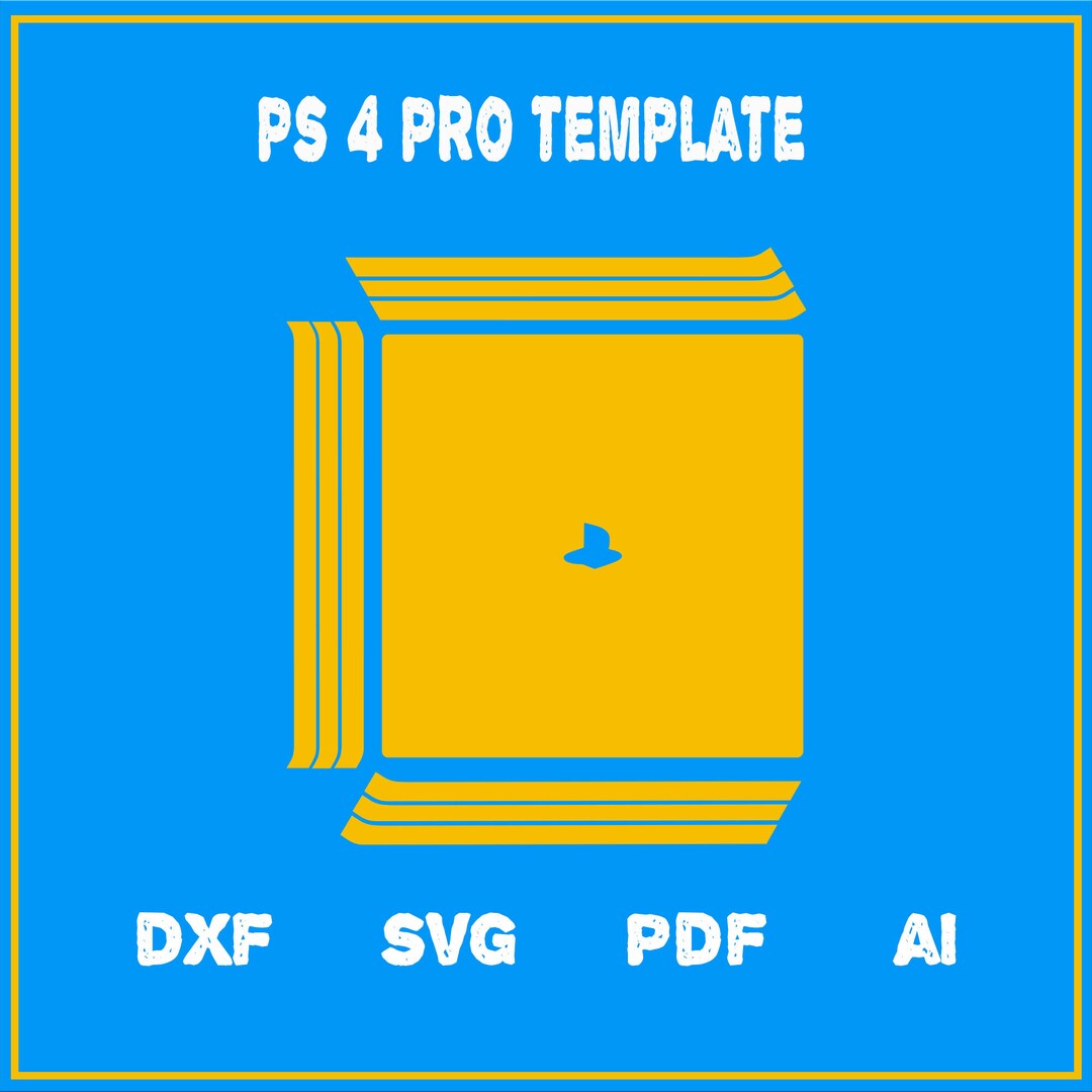 PS4 Pro Skin Template , Playstation 4 Pro Console Template File, Cricut ...