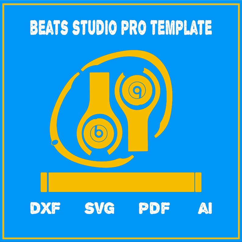 Beats Studio Pro Skin Template , Full Wrap Skin Cutting Template Dxf ...