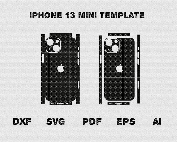 Apple Iphone 13 Mini Full Wrap Skin Cutting Template Dxf | Etsy