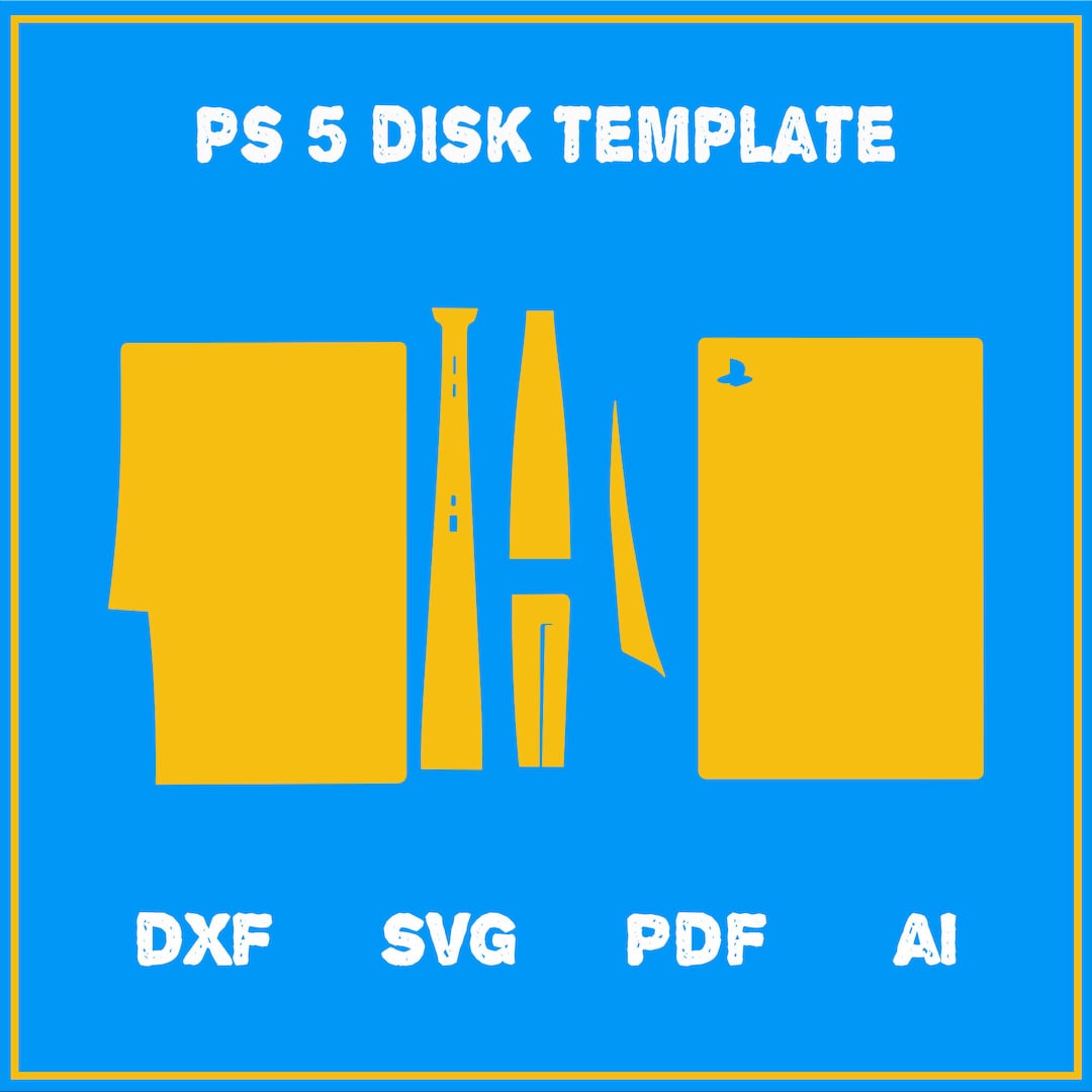 PS5 Disk Skin Template , Playstation 5 Disk Version Console Template ...