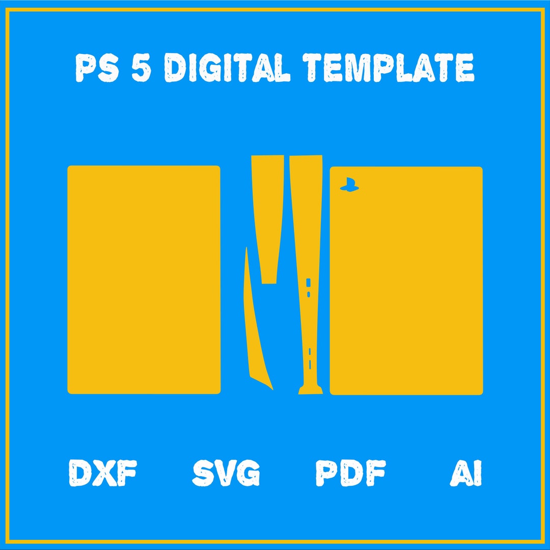 PS5 Digital Skin Template , Playstation 5 Digital Version Console ...