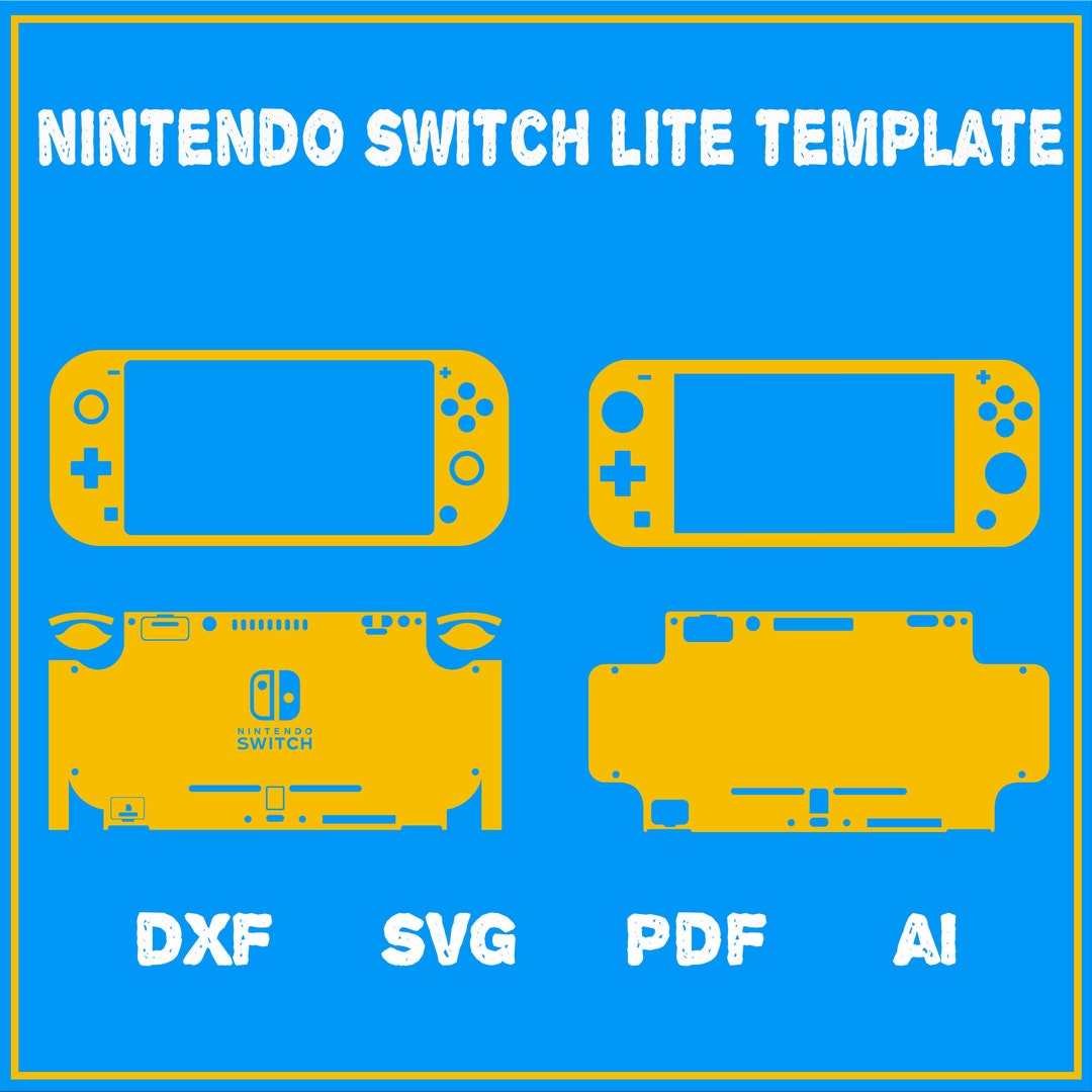Nintendo Switch Lite Skin Template SVG Cut File, Nintendo Switch Lite ...