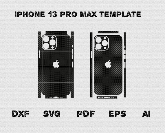 Apple Iphone 13 Pro Max Full Wrap Skin Cutting Template Dxf | Etsy