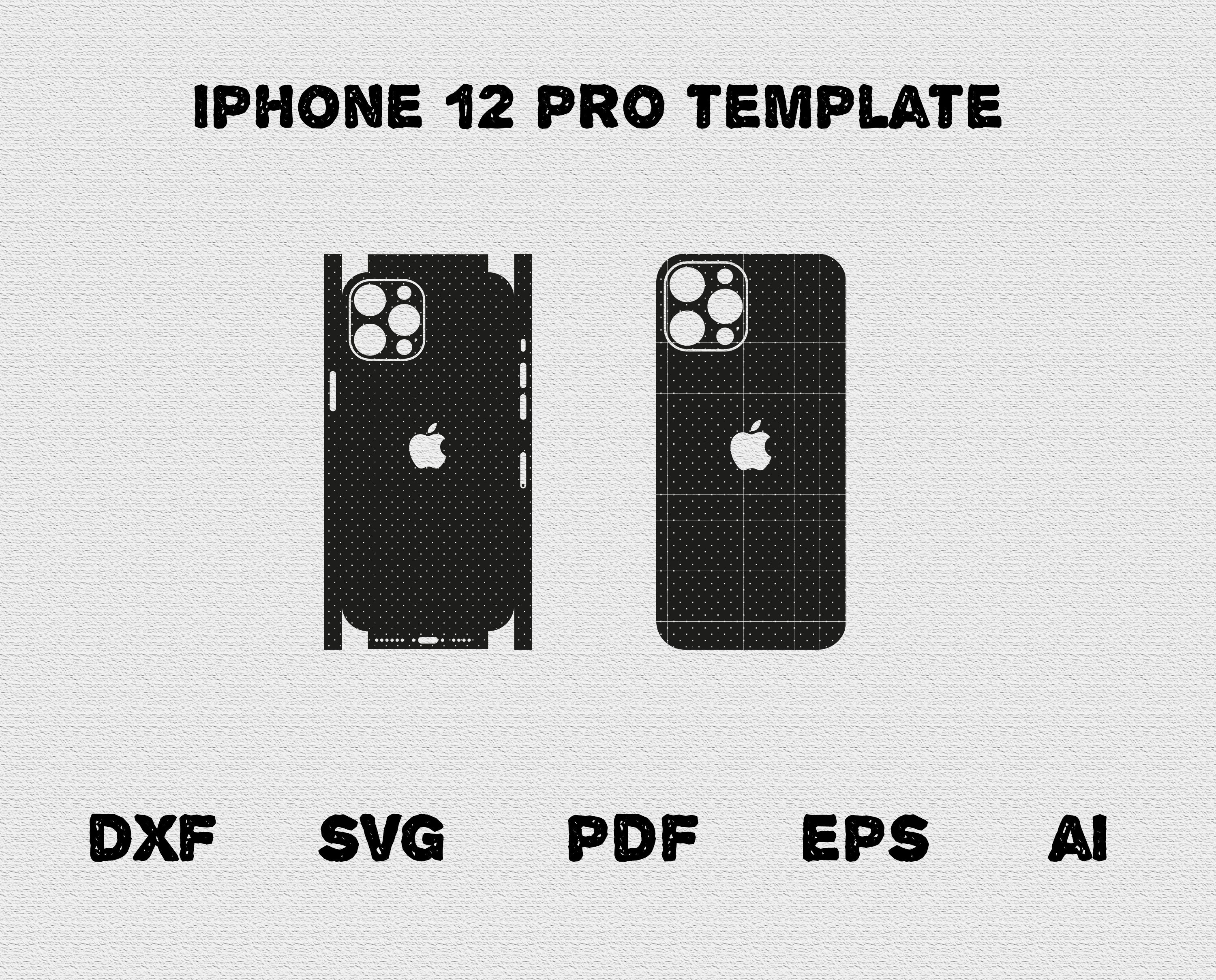 Iphone 12 Pro Full Wrap Skin Cutting Template Dxf SVG EPS - Etsy
