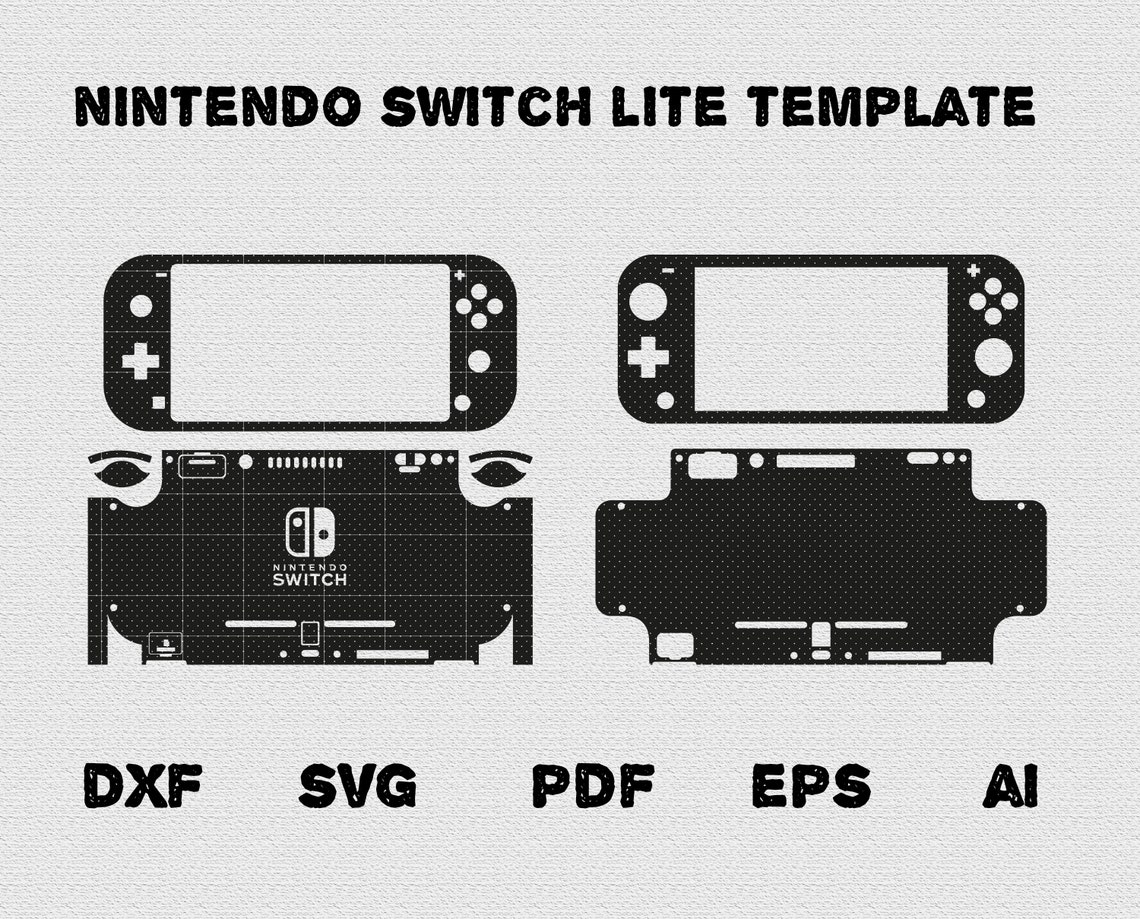 Nintendo Switch Lite Skin Template SVG Cut File Nintendo - Etsy
