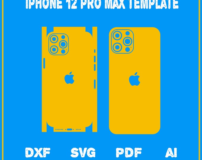 Apple iPhone 13 Pro Max - Full Wrap Skin Cutting Template Dxf, SVG, EPS ...