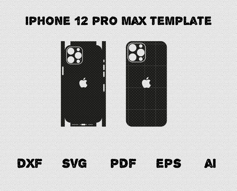 Iphone 12 Pro Max Full Wrap Skin Cutting Template Dxf SVG - Etsy