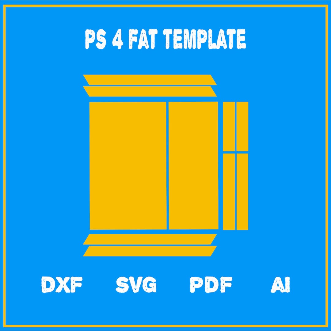 PS4 Fat Skin Template , Playstation 4 Fat Console Template File, Cricut ...