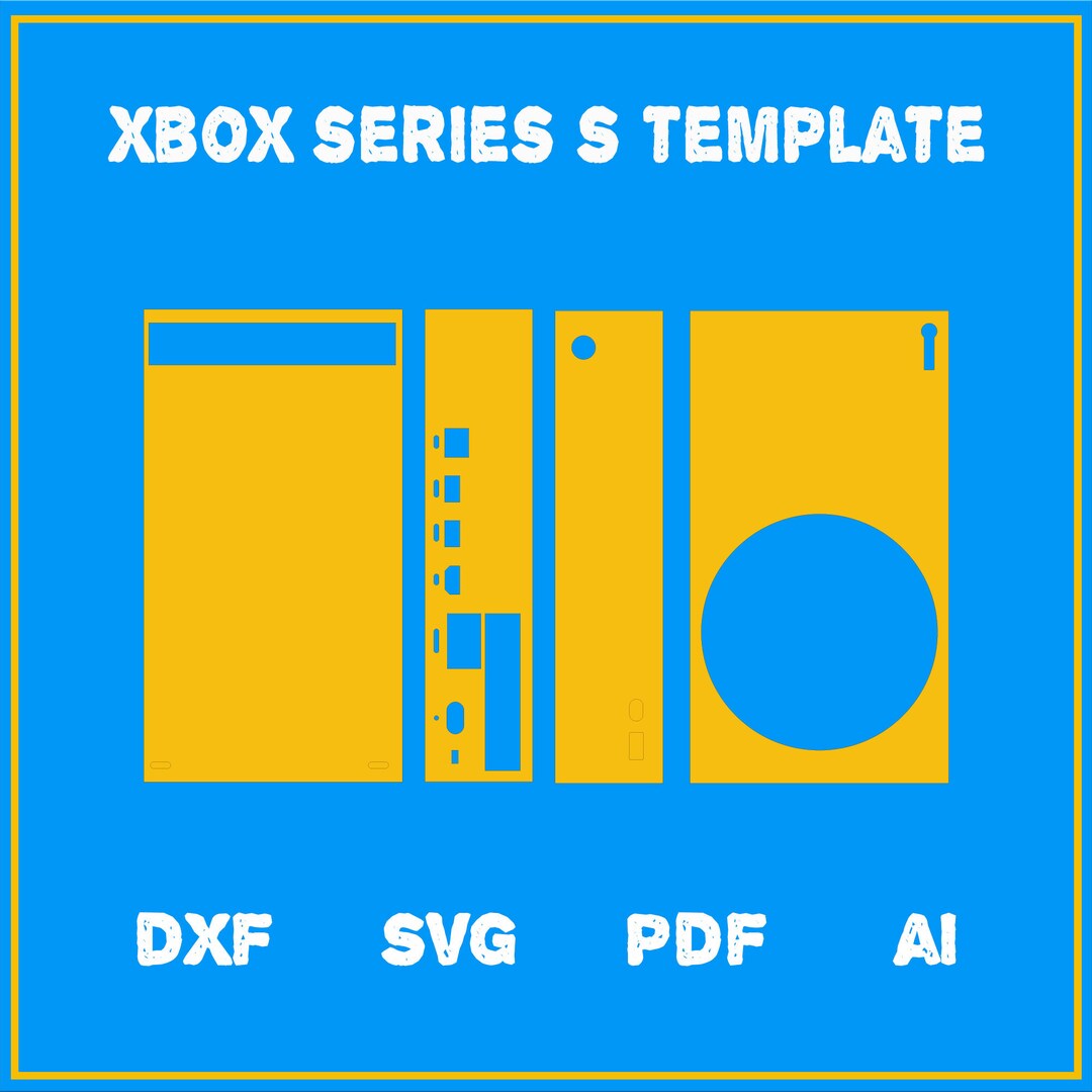 Xbox Series S Template SVG PNG DXF Aı Pdf | Xbox Series S Console Skin ...