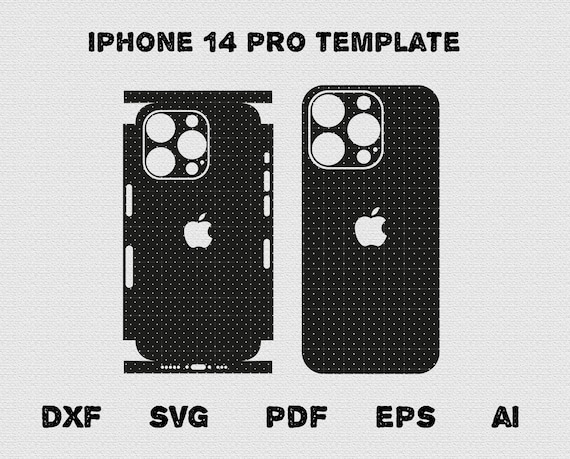 Apple Iphone 14 Pro Full Wrap Skin Cutting Template Dxf - Etsy