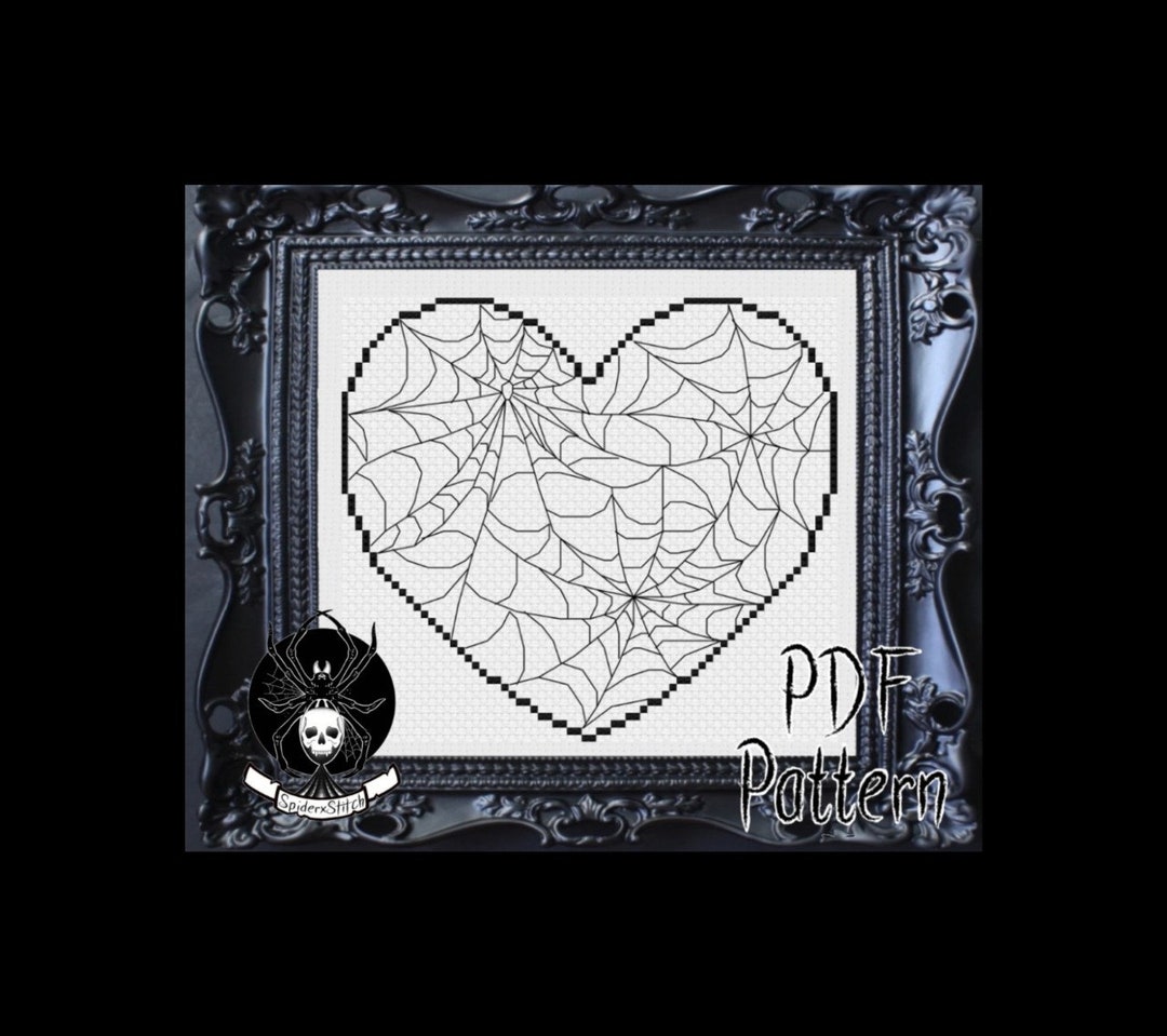 Cobweb Heart Cross Stitch Pattern Pattern Keeper Compatible - Etsy