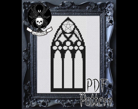 Church Window Cross Stitch Pattern PDF Religious Gothic | Etsy