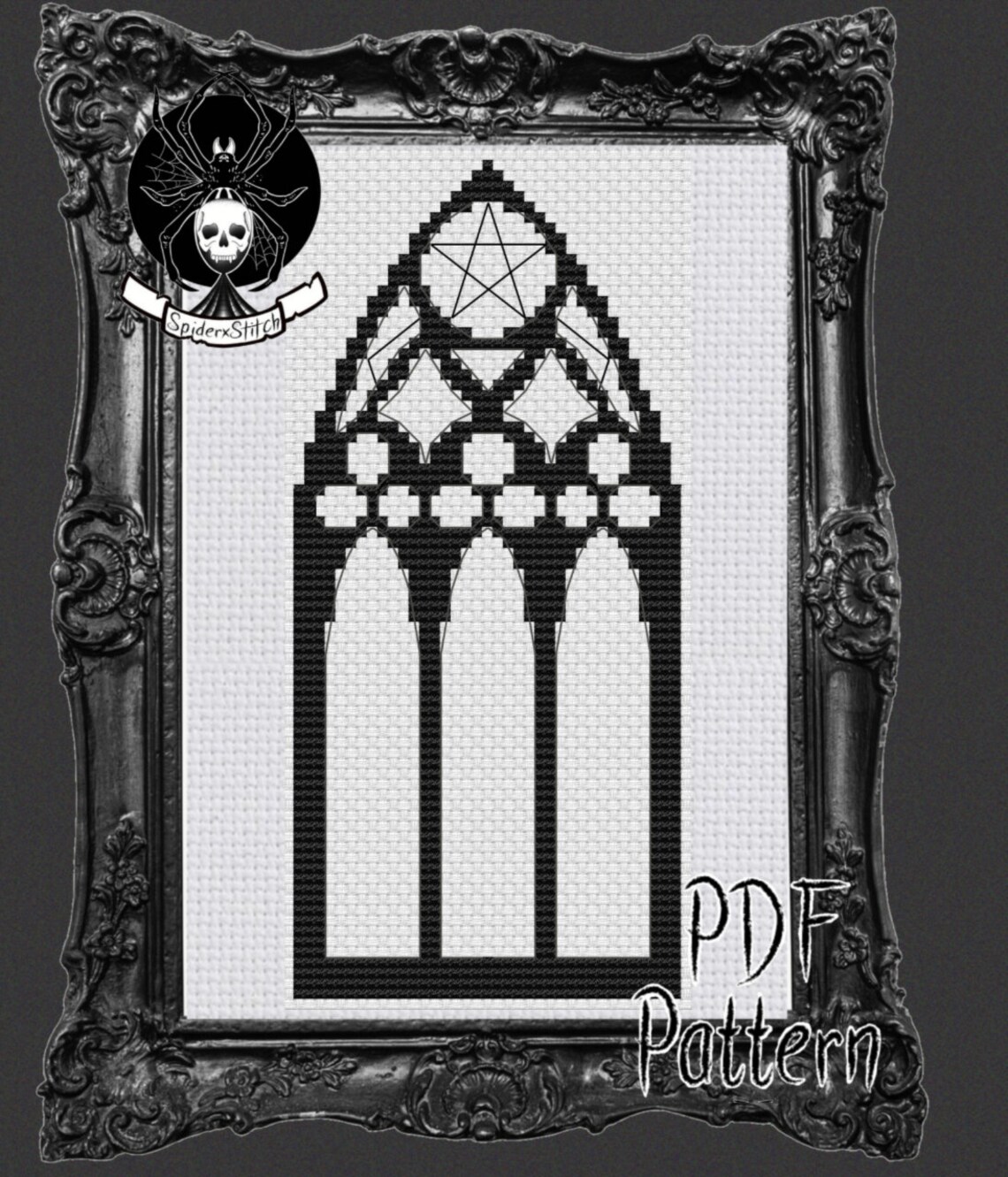 Church Window Cross Stitch Pattern PDF Religious Gothic | Etsy
