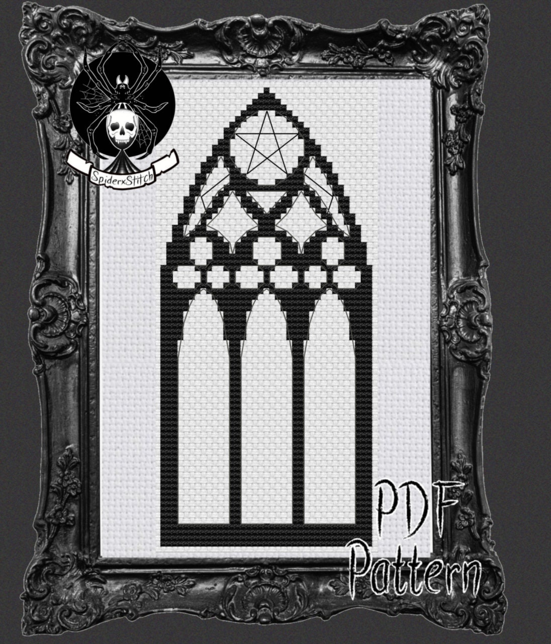 Church Window Cross Stitch Pattern, PDF, Religious, Gothic Church ...