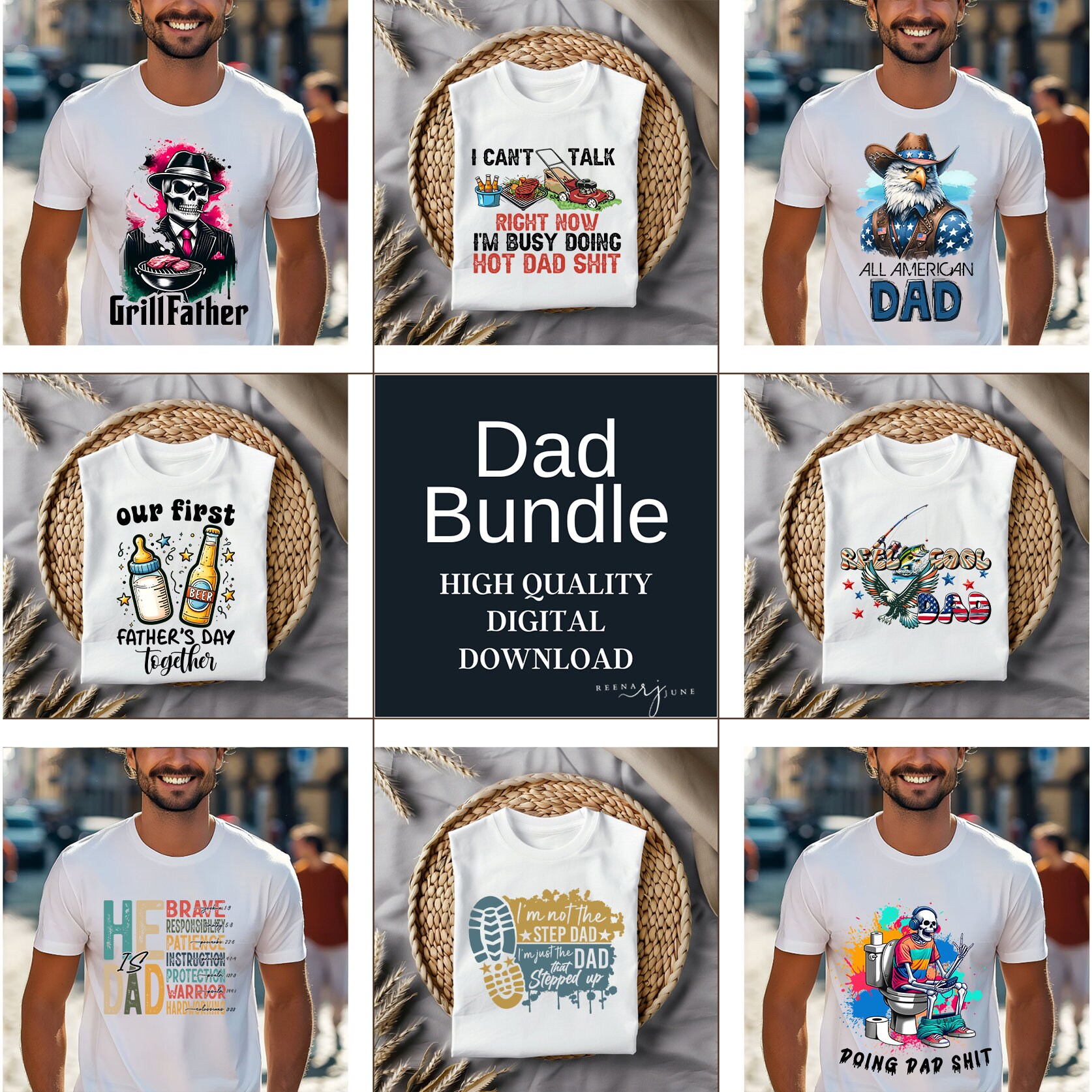 Dad Png Bundle, Fathers Day Png Bundle, Retro Dad Png, Png Clipart ...
