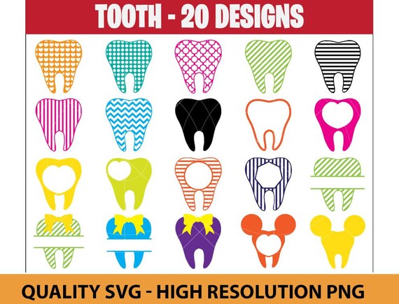 Dentist Bundle Svg Tooth Bundle Svg Cute Tooth Svg Cut | Etsy