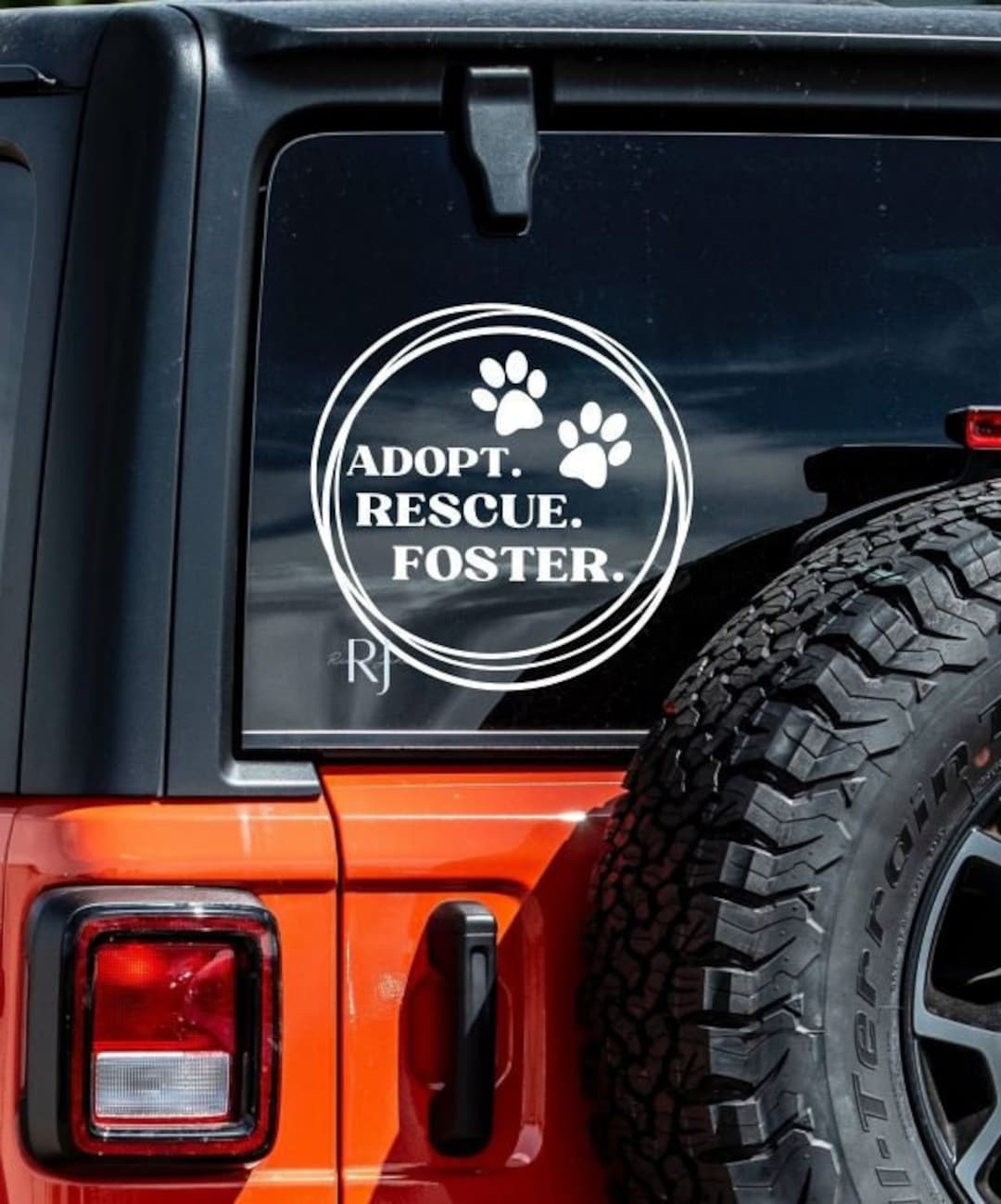 Adopt Rescue Foster Vinyl Decal, Pet Decal, Water Bottle Decal, Car ...