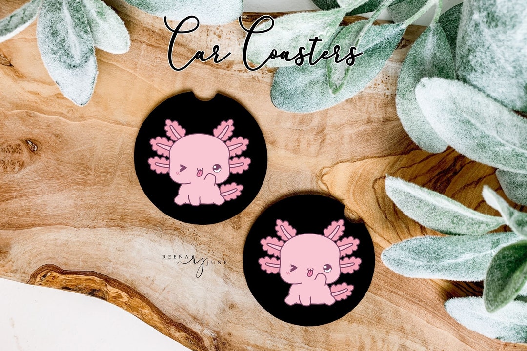 Axolotl Car Coaster, Car Accessories, Gift Idea, Mexican Axolotl, Gift ...
