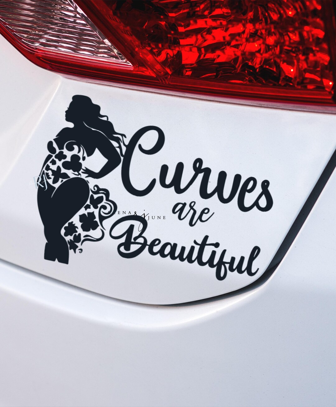 Curves Are Beautiful Car Sticker, Gifts for Her, Vinyl Stickers, Thick ...