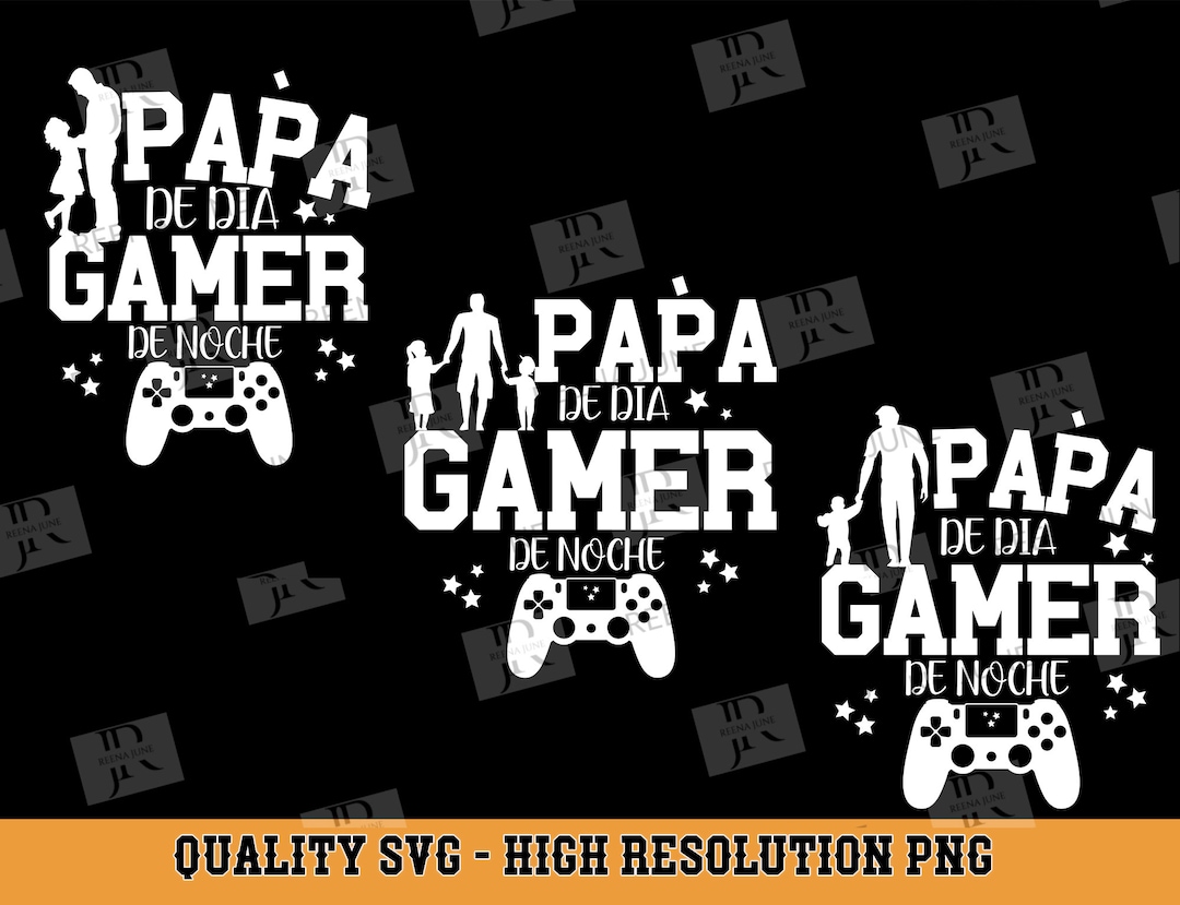 Papa Gamer Svg Bundle, Gamer Dad Svg Bundle, Spanish Shirt Svg, Cut ...