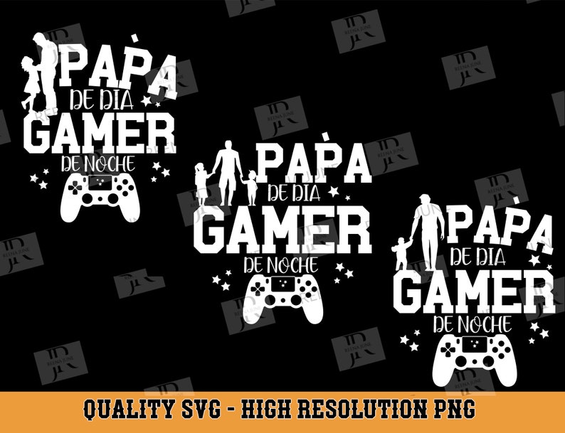 Papa Gamer Svg Bundle, Gamer Dad Svg Bundle, Spanish Shirt Svg, Cut ...
