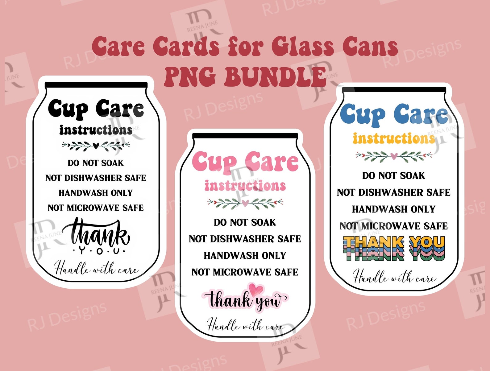 Glass Can Cup Care Libby Glass Care Instructions Png Cup Care Print And Cut Care Card Care
