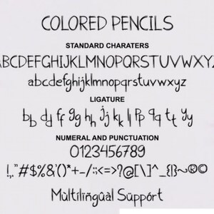 Colored Pencil Font - Etsy