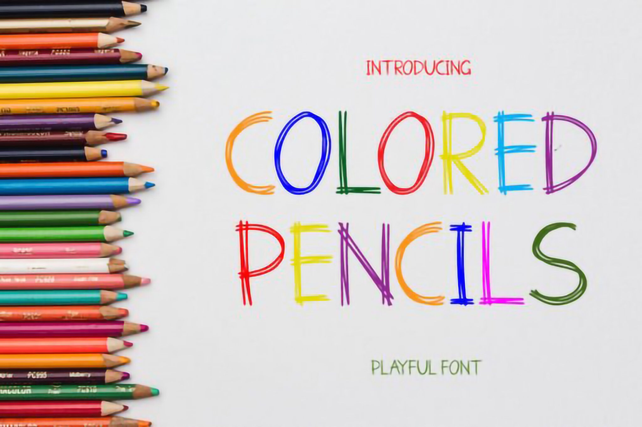 Colored Pencil Font - Etsy