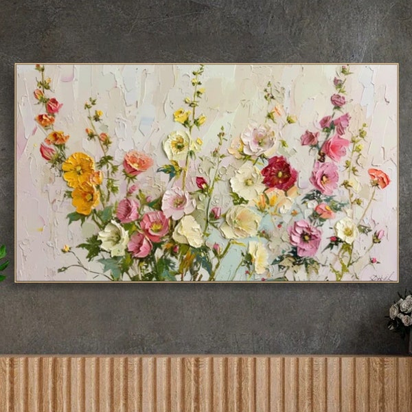 Abstract Flower Canvas Wall Art - Etsy