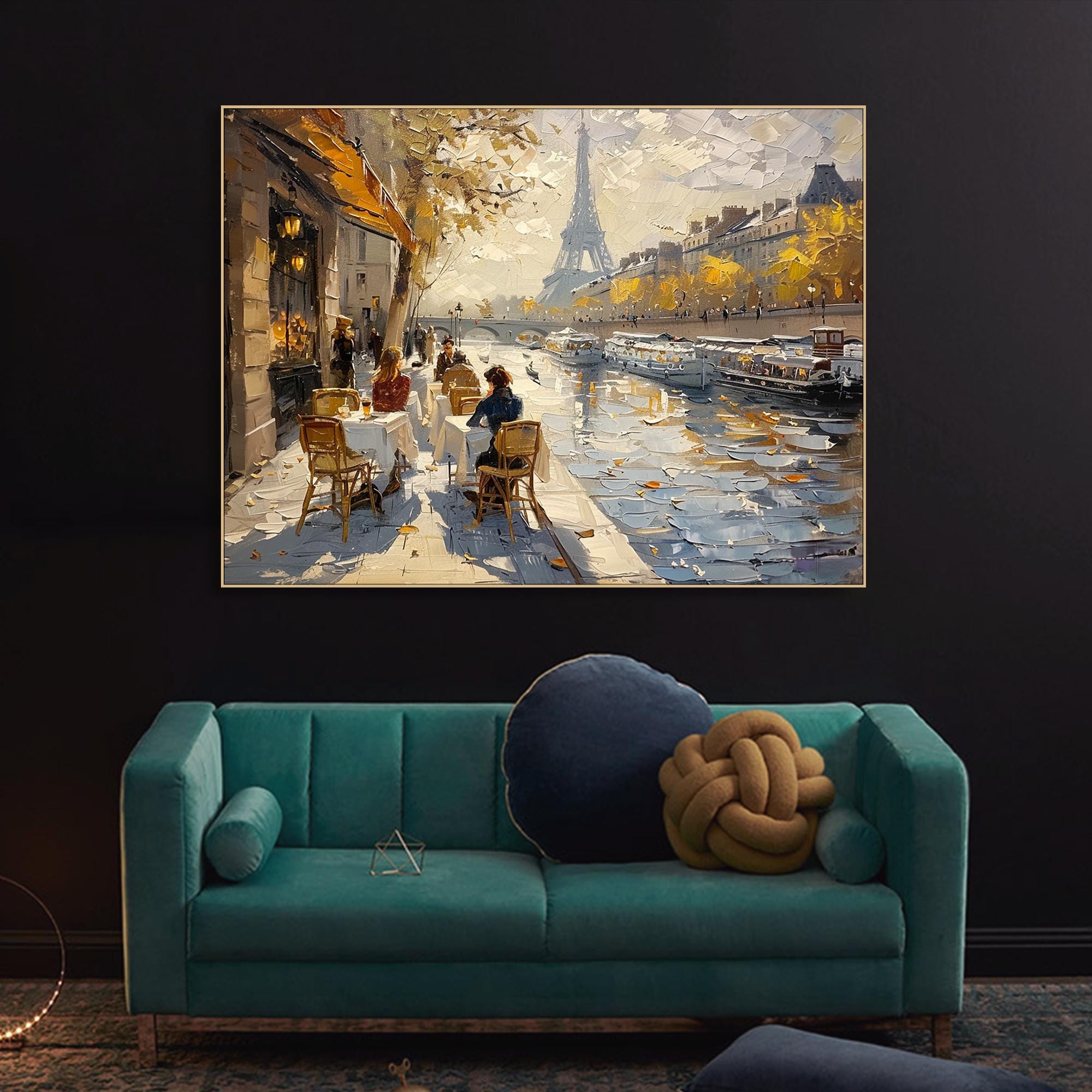 Cafe Street in Paris France,original Customizable Cityscape Painting ...