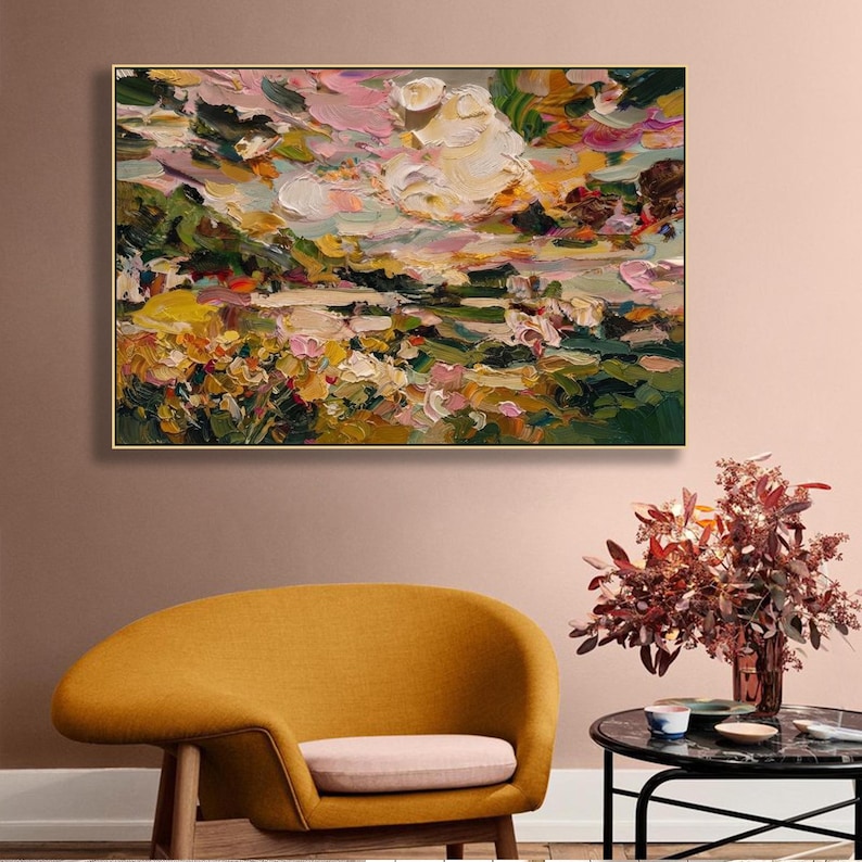 Original Colorful 3D Creamy Heavy Textured Wall Art Abstract Art ...