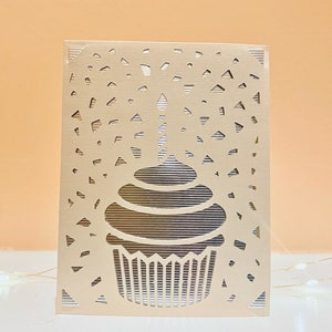 Cupcake Birthday Card, Handmade Birthday Card - Etsy