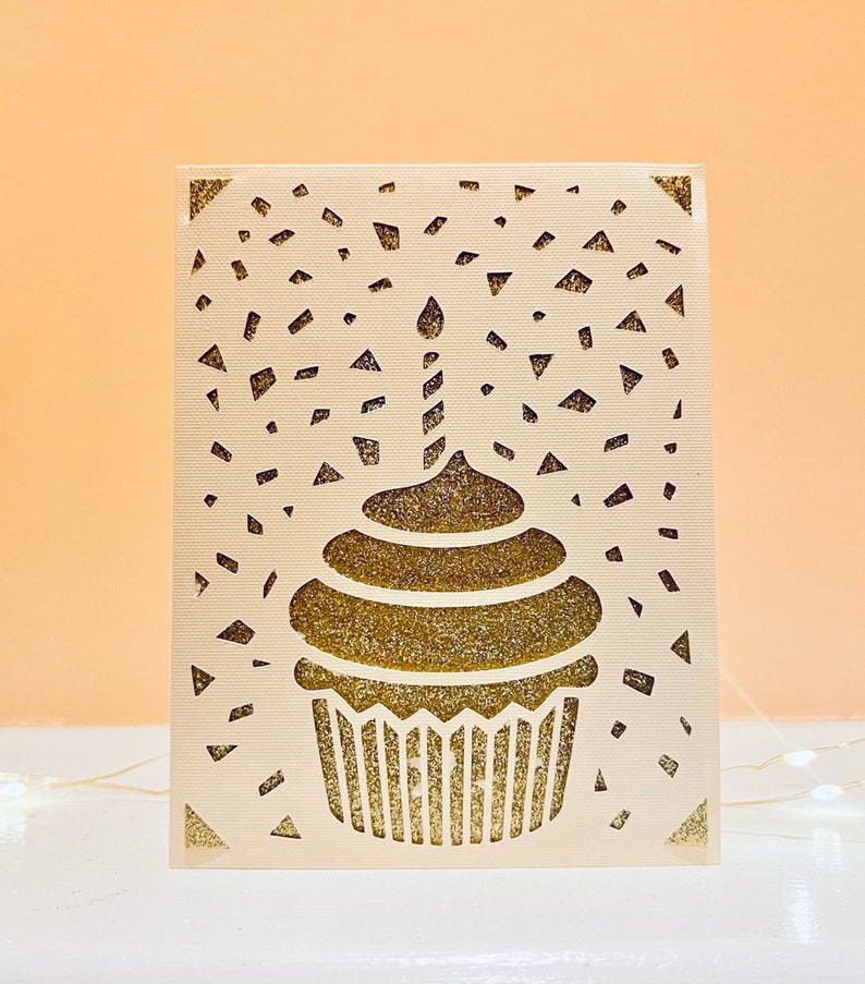Cupcake Birthday Card, Handmade Birthday Card - Etsy